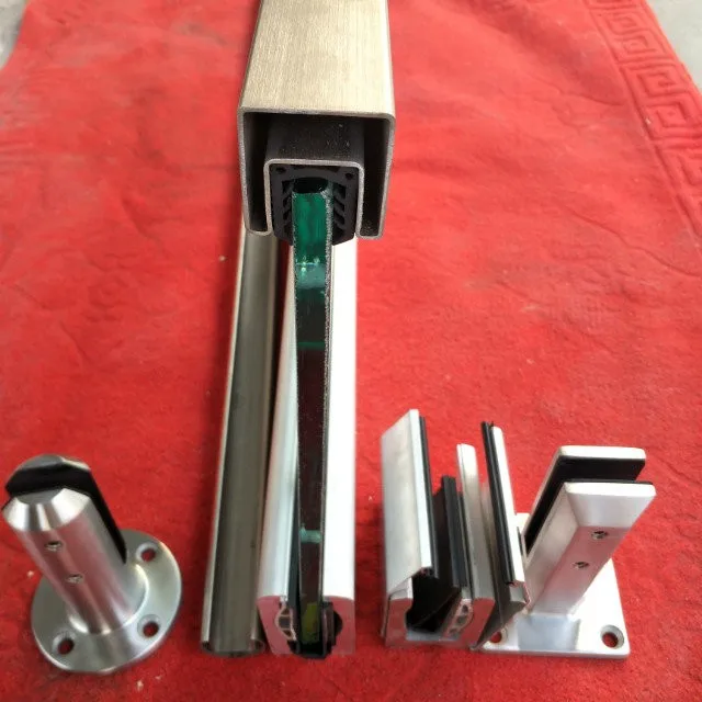 Glass Railing Balustrade Square Top Rail Aluminum U Base U Channel ... Glass Railing Balustrade Square Top Rail Aluminum U Base U Channel ...