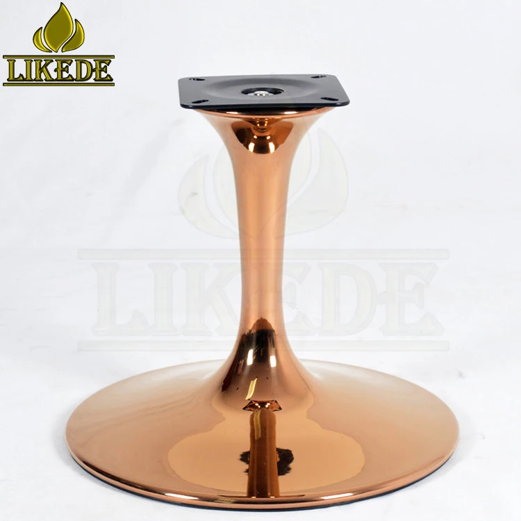 Shinny Rose Gold 304# Stainless Steel Furniture Base Trumpet Tulip ...
