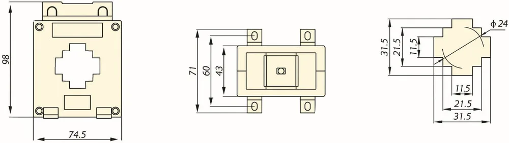 MSQ-30 Type 100/5a Class 1.0 CT Current Transformer by Dixsen