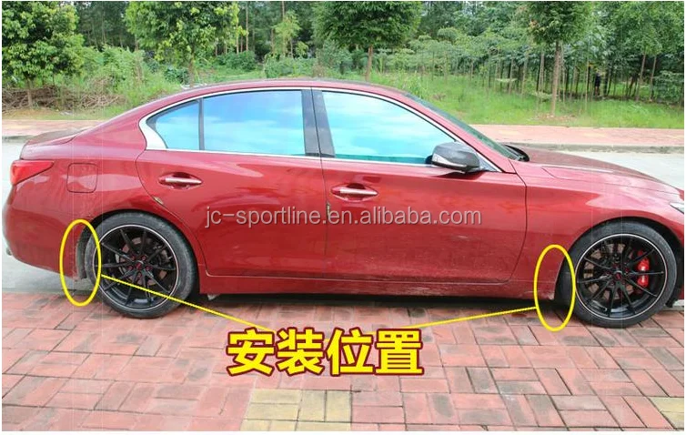 Front And Rear Carbon Fiber Mud Flaps Splash Guard For Infiniti Q50 14 ...