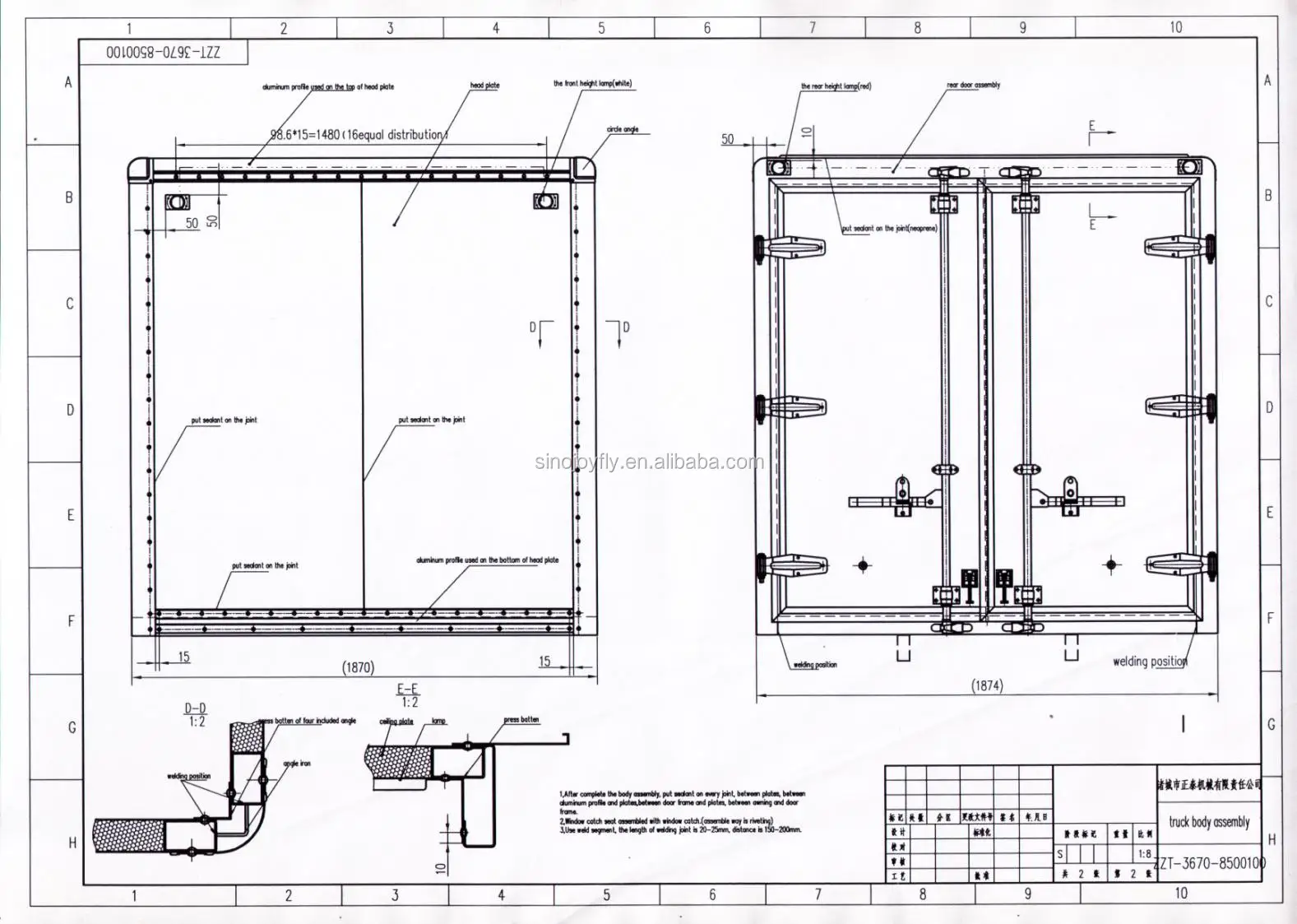 Japanese Freezer Truck Refrigerated Truck Body For Meat Transporting ...