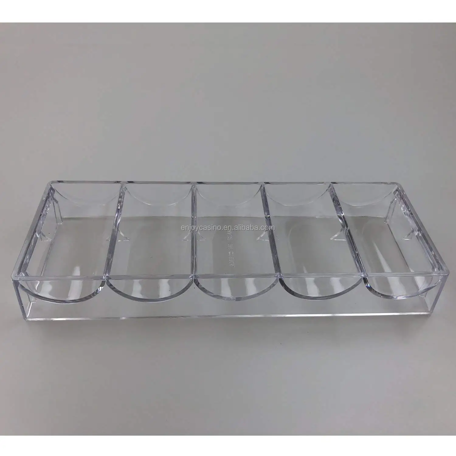 Clear Acrylic Poker Chip Rack - Holds 100 Chips
