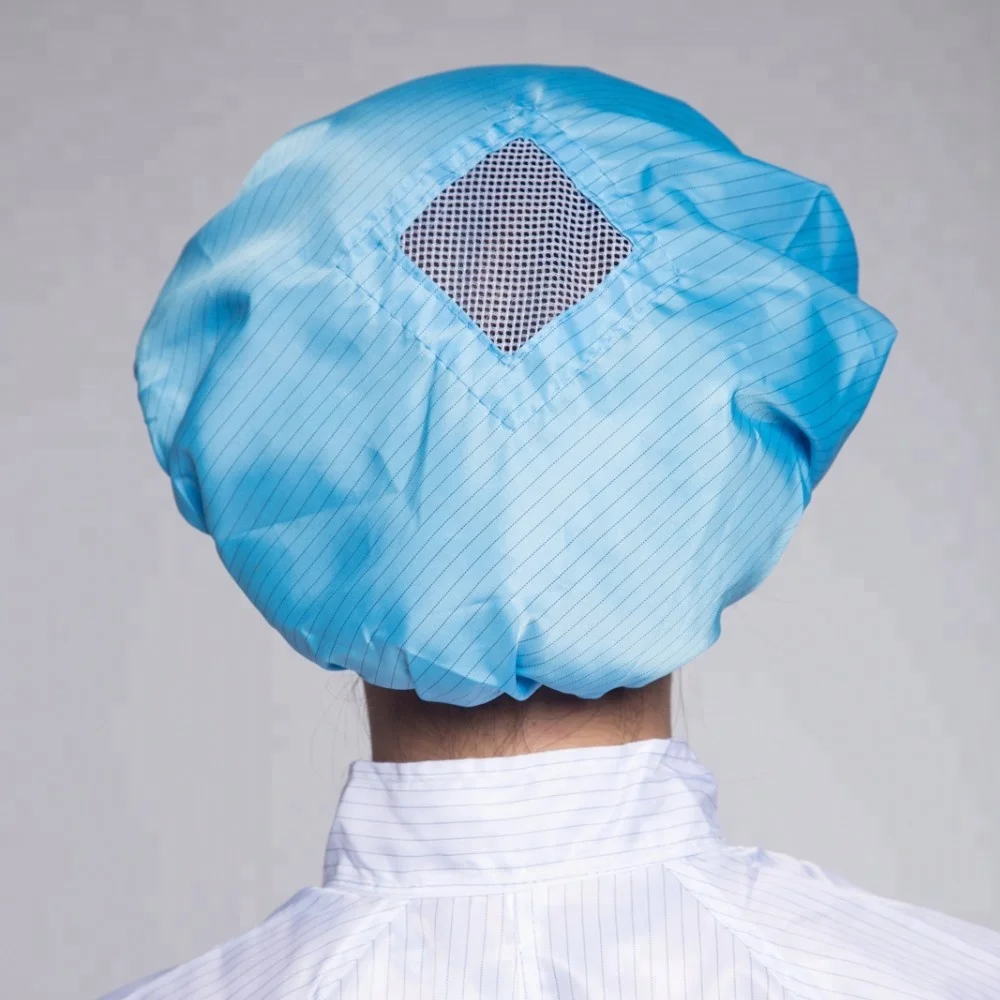 Gorro Redondo Antiestático Elástico Azul,Gorro De Trabajo Con Red,Esd ...