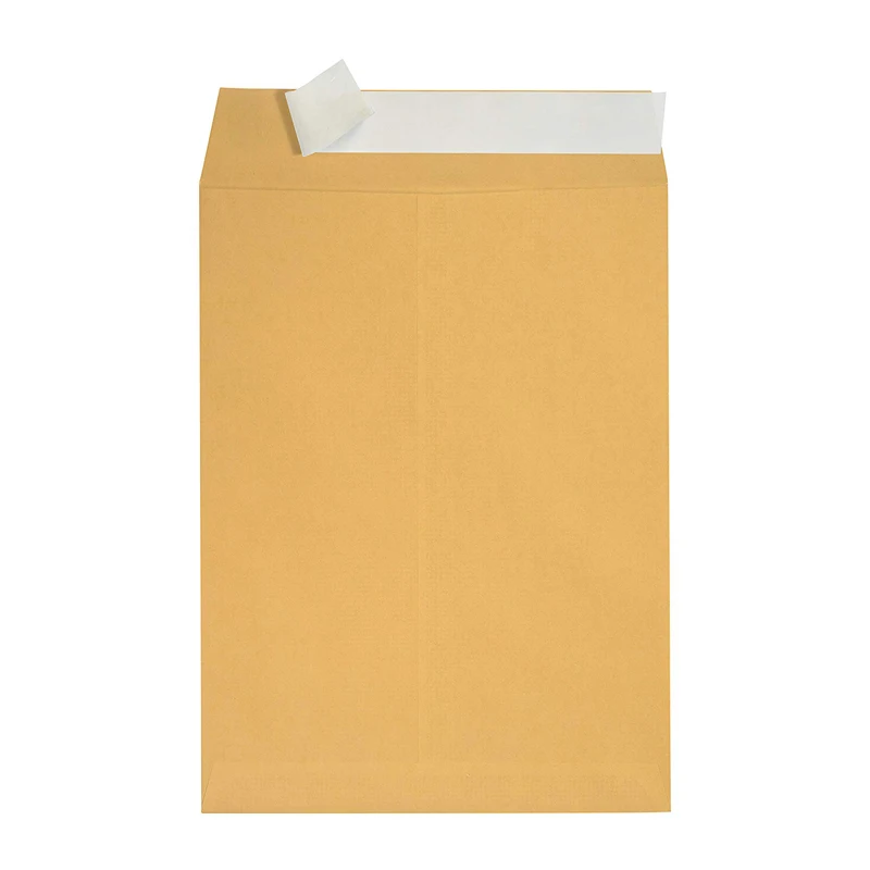 Stil Kahverengi Kraft Kağıt Zarf Ambalaj Çin Özel Baskılı Premium C4 C5 ...
