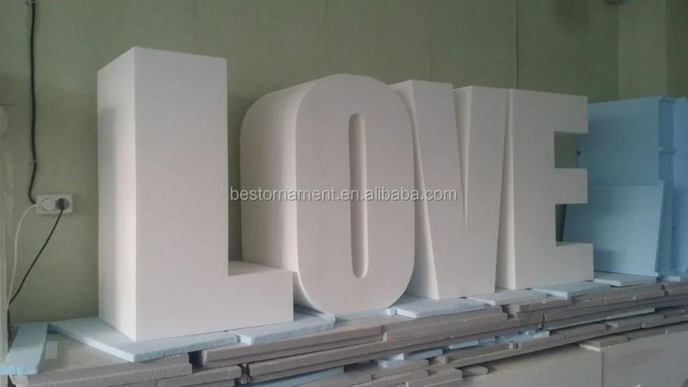 Thick 16" Wedding Styrofoam Table Base Letters Large Love Sign Candy ...