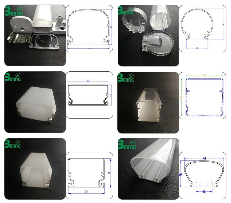 Customized PC PMMA Extruded Outdoor LED Waterproof Dustproof Tri-proof ...