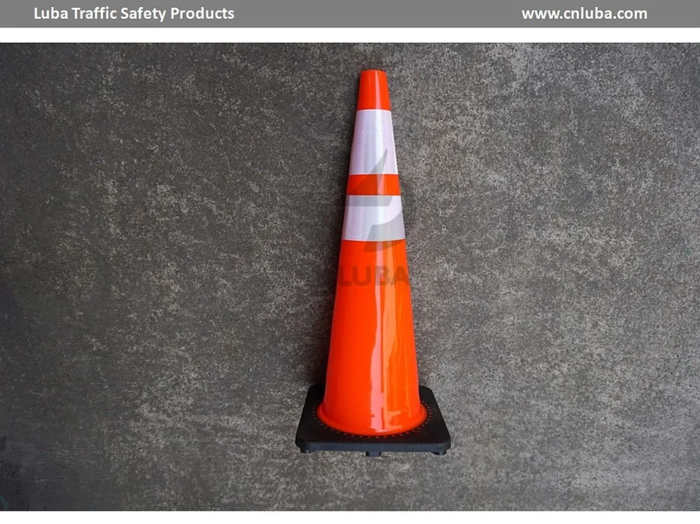 36" Tall Pvc Black Base Traffic Cone - Buy Flexible Reflective Pvc,90cm ...