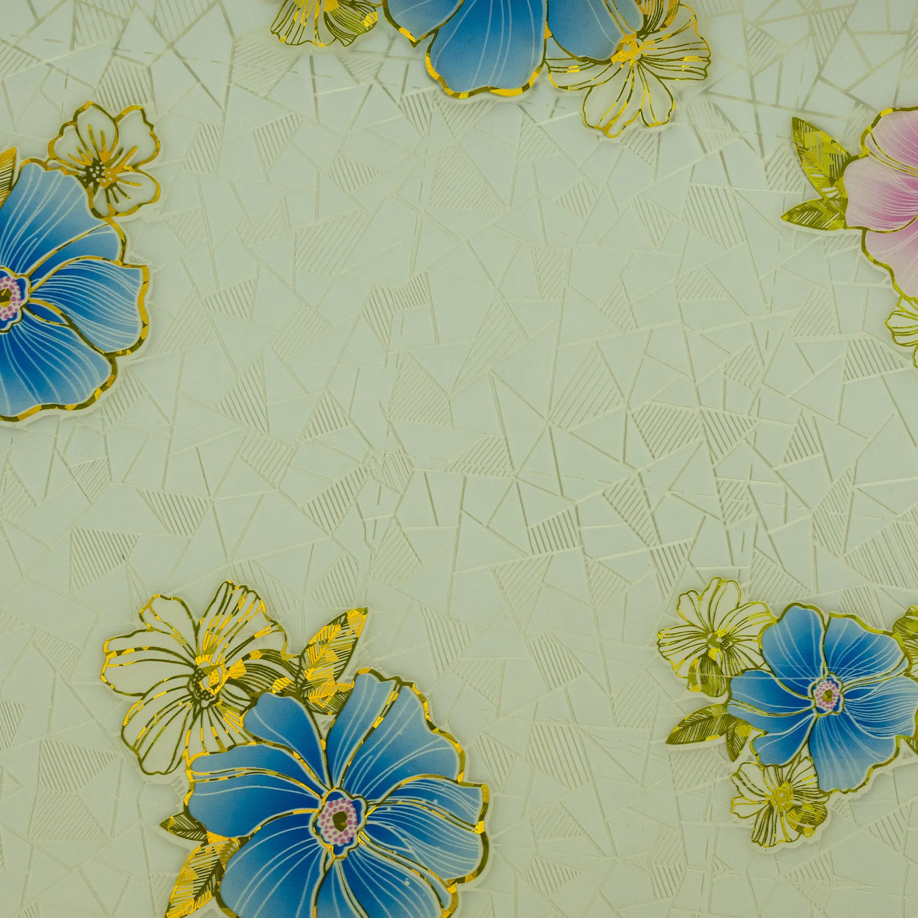 Thick Transparent Pvc Protective Table Cover Floral Black Table Cloth ...