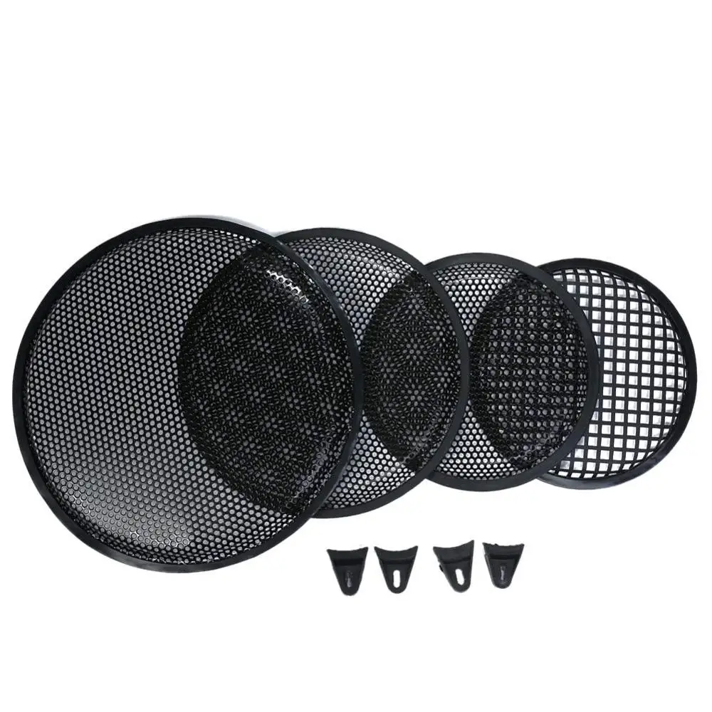 4 Inch to 15 Inch Black Round Metal Mesh Car Stereo Speaker