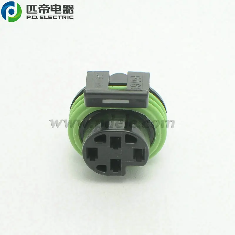 4 Way Female Black Pa66 Delphi Waterproof Automotive Car Connector ...
