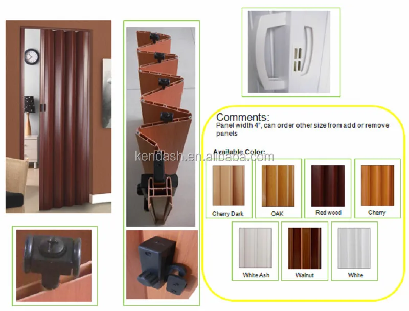 Pvc Plastic Interior Sliding Door With Glass 6mm(t)*220cm(h) - Buy Pvc ...