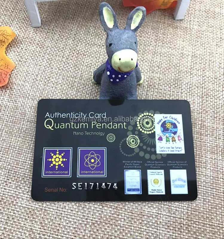 Nano Technology Authenticity Card Quantum Ion Energy Card - Buy Ion ...