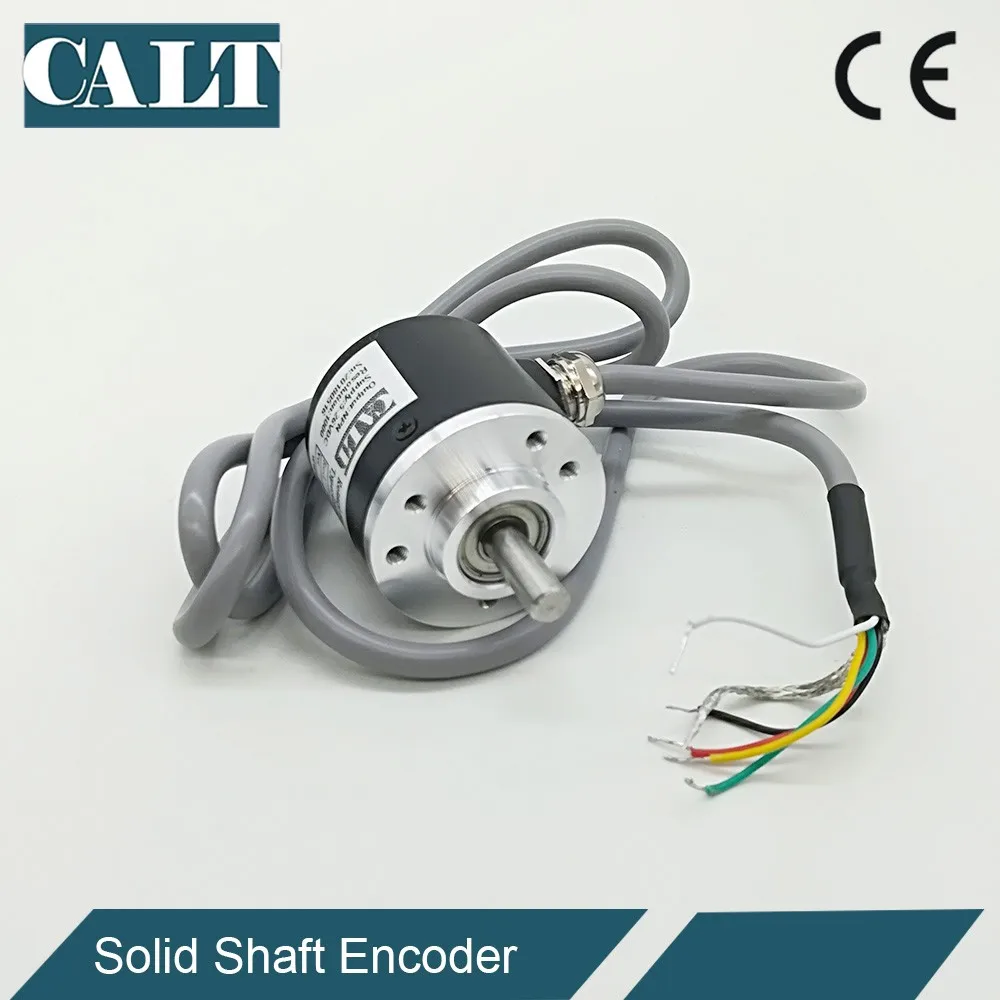 NPN Output 38mm solid shaft incremental Rotary Encoder 5V/5-26V for fabric machine CALT GHS38 ...