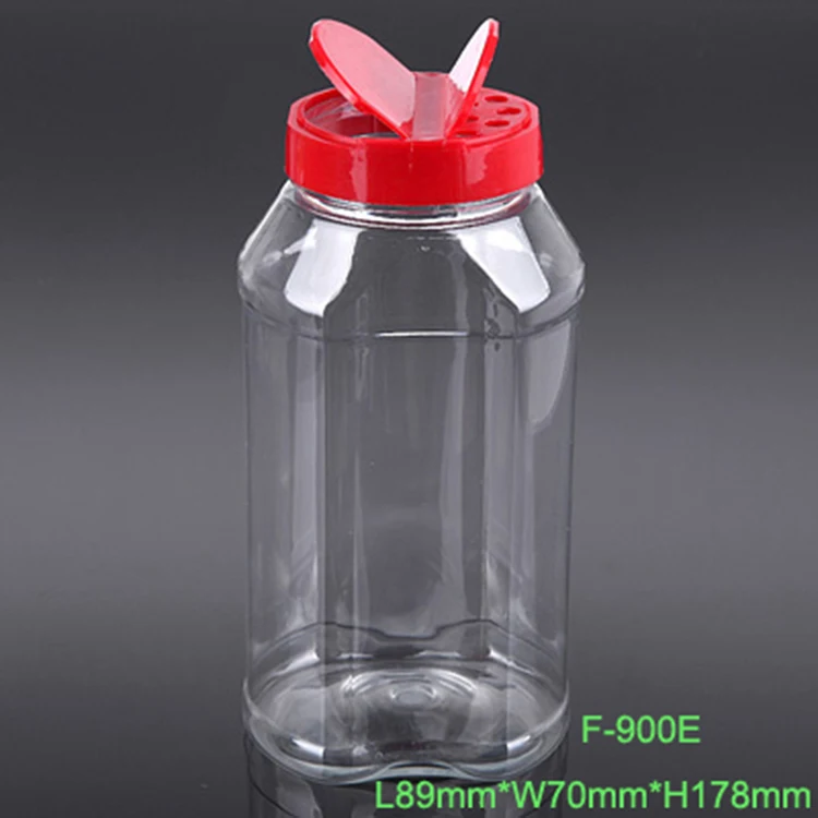 1 Liter PET Plastic Empty Pepper Bottle Square Spice Jar| Alibaba.com