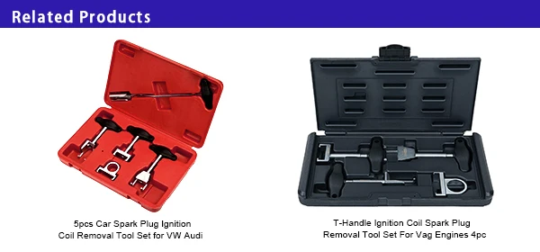 T-handle Ignition Coil Spark Plug Removal Tool Set for VAG Engines 4pc