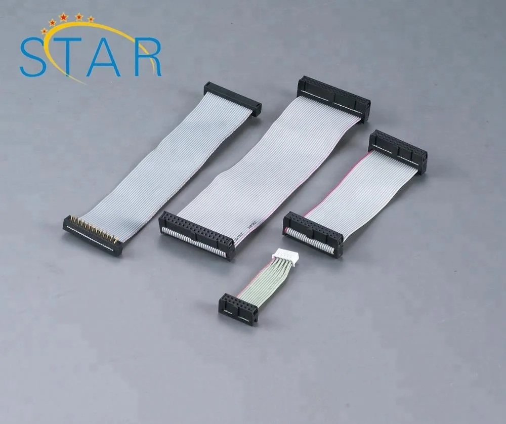 Custom 2.54mm Pitch Idc Socket Connector Ffc Ribbon Cable - Buy Flat Ribbon Cable,34 Pin Ribbon ...
