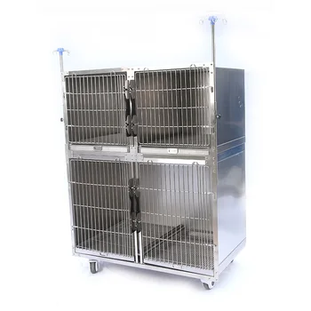 Stackable Dog Kennel Cage Strong Stainless Steel Dog Cage Veterinary ...