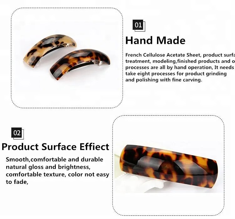 French Women's Thick Brown Barrette Tortoise Shell Goody Vintage Hair ...