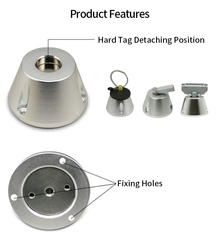 Magnetic Security Tag Detacher Zinc Alloy Universal Use For Rf Am ...