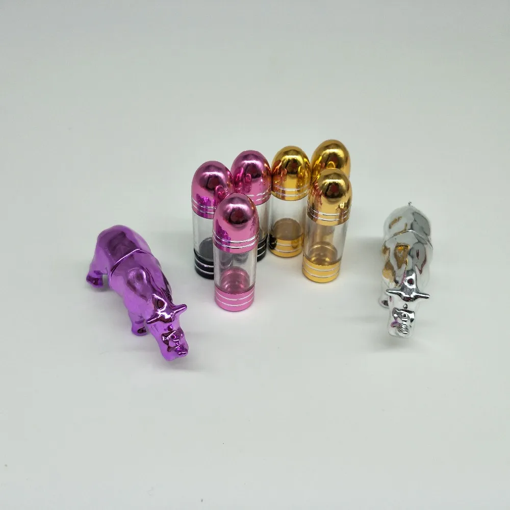 Clear Ps Capsule Bottle With Metal Cap Bullet Shape Single Capsule ...