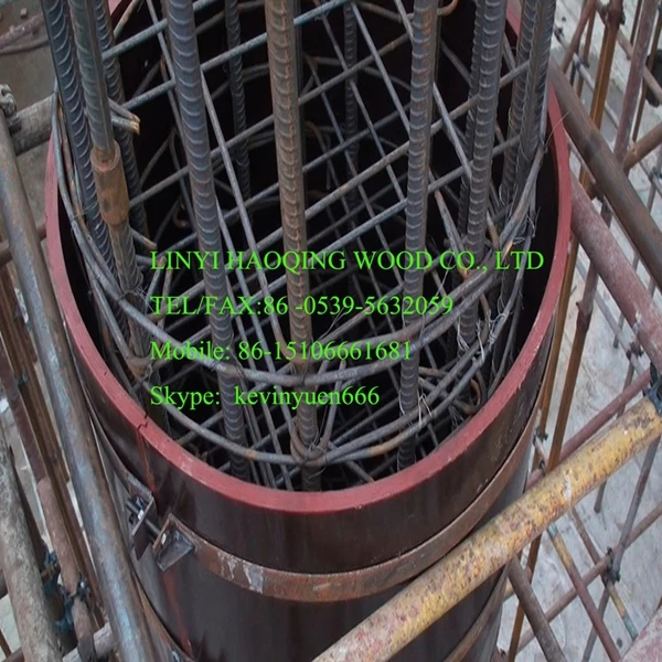 Formwork Kolom Bundar Kayu Lapis Untuk Konstruksi,Kolom Beton Bulat ...