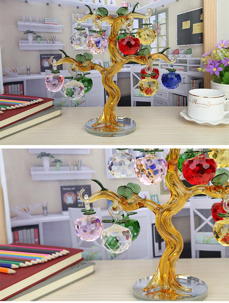 Shop Our Hot Sale Transparent Crystal Glass Apple Tree