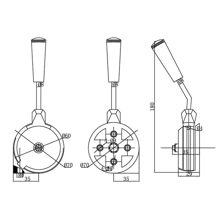 GJ1103D Control Lever - Precision Hand Throttle for Small Engines
