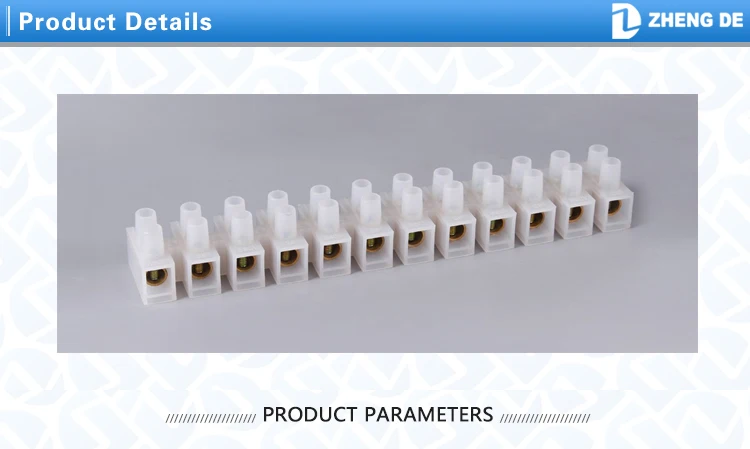 Screw Connection Plastic Brass Terminal Blocks for H, U, V Types
