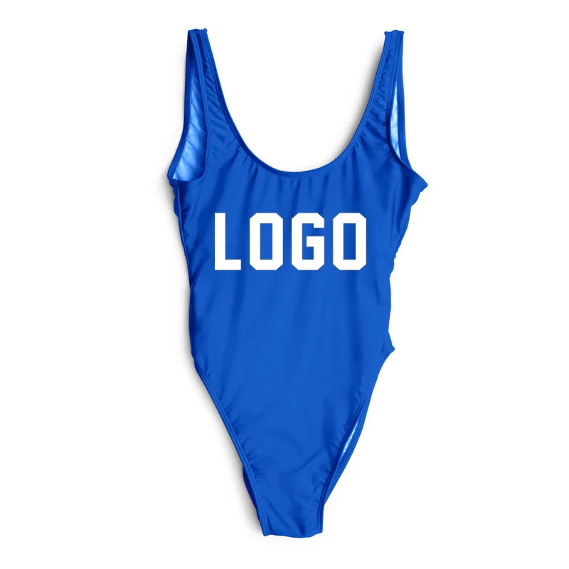High Quality Two Pieces Swimsuit 2019 Custom Text Logo Swimwear Women