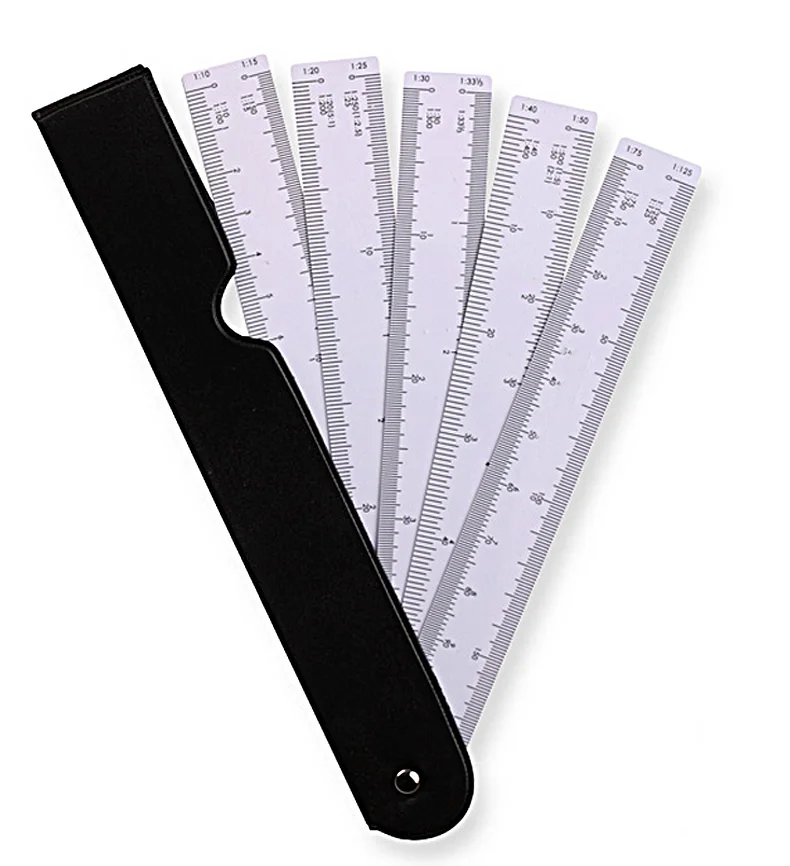 19cm Fan Plastic Scale Ruler For Engineering - Buy Fan Scale Ruler,19cm ...