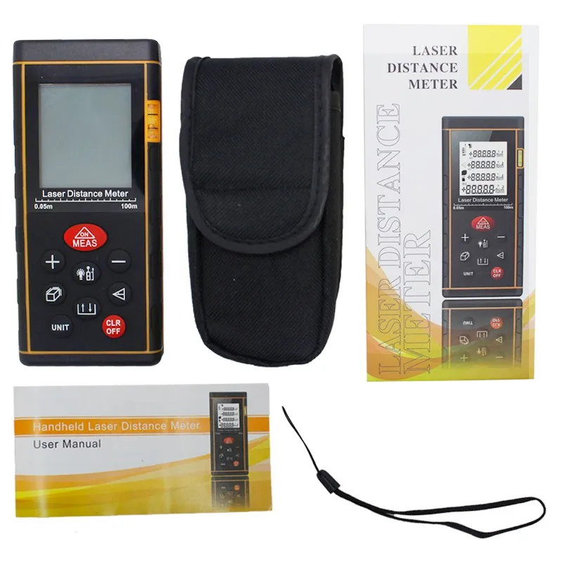 Portable Laser Measuring Tool For Area Volume Electronic Tape Measure ...