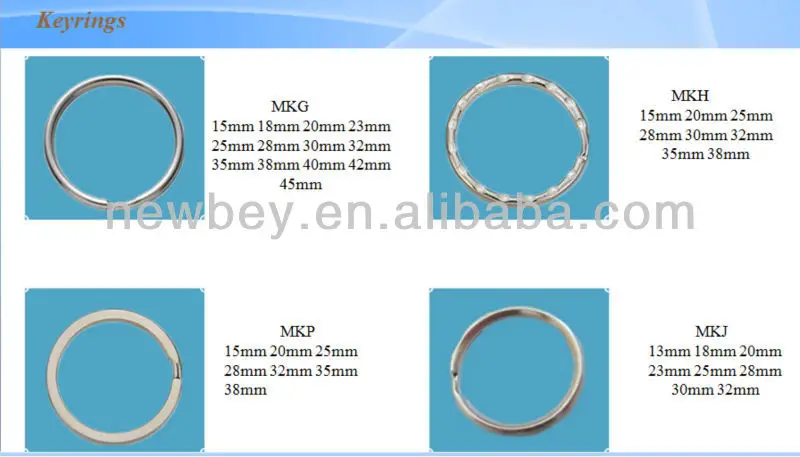 Decorative Key Ring Parts Keychain Wth Links For Wholesale - Buy Key ...