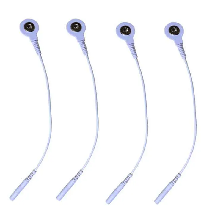 2mm Pin Connector to 3.5mm Snap Connector TENS EMS Adapters