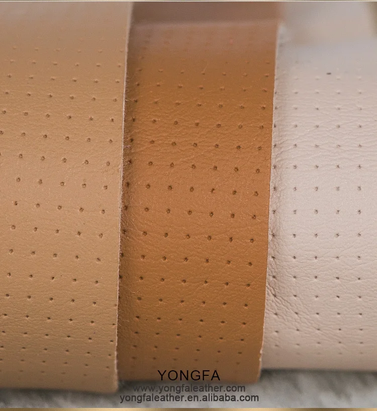 Angle Hole 0.6mm Soft Embossed Pu Leather High Quality Synthetic Pu ...