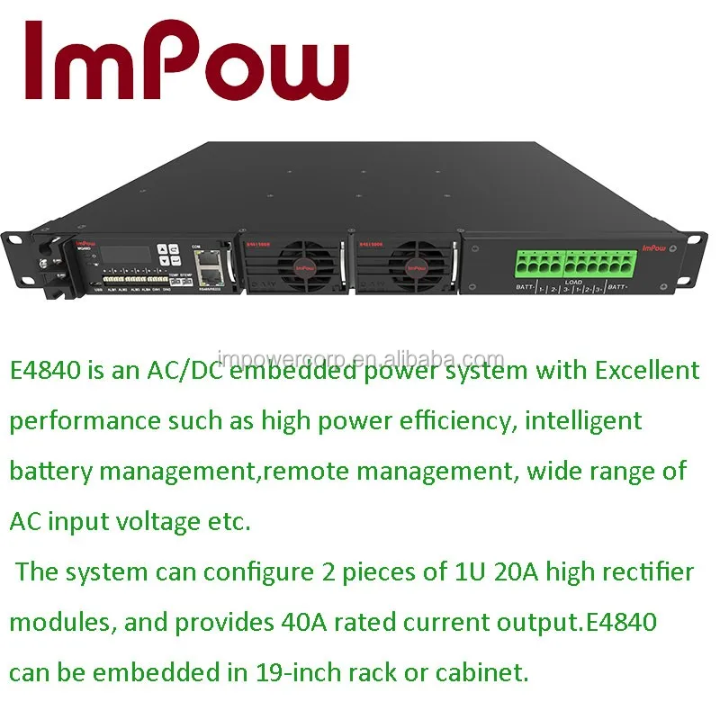 1U Telecom Power System - 48V Rectifier Modules 1.2kw-6kw
