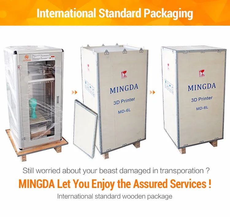 600 X 600 X 600 Mm Size Mingda Md-666 Fdm Printing Machine 3d Printer ...