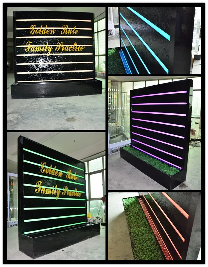 Waterfall Room Divider Led Strip Light Acrylic Water Room Partition ...