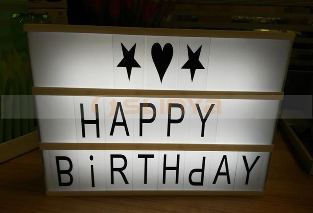 Retro Studio Letter Matching Light Box With Changeable Word Luminous ...