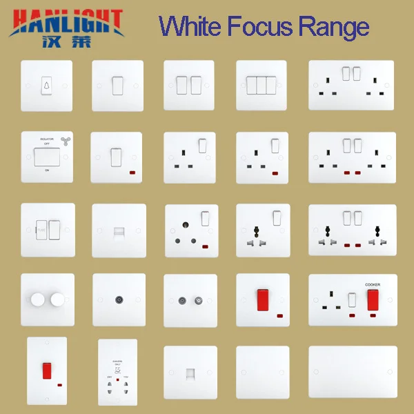 Uk Type 2 Gang 3 Pin Single Pole/double Pole 13a Switched Socket - Buy ...