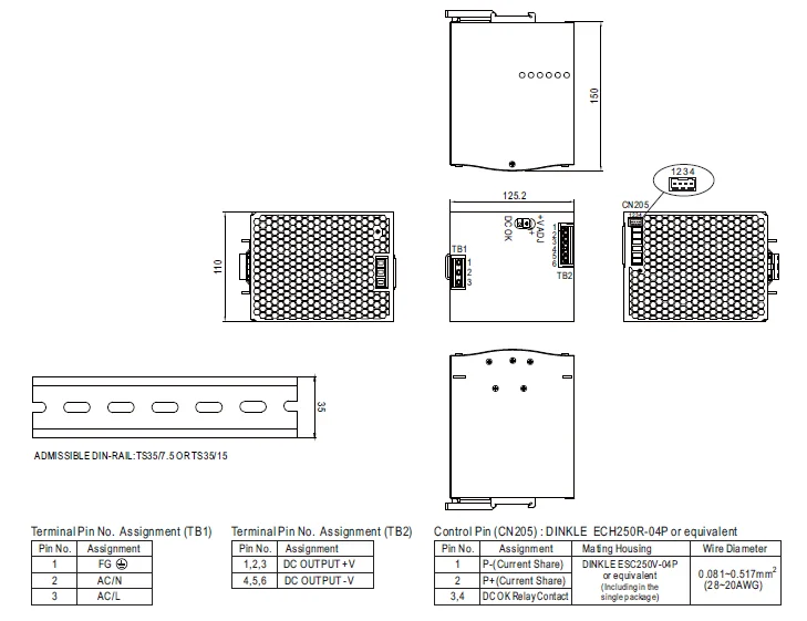 960w Power Supply 48v 20a Sdr-960-48 Meanwell Industrial Din Rail Smps ...