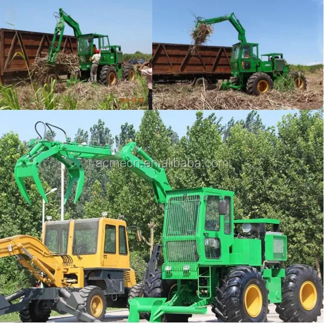 High Quality Sugar Cane Loader With 4 Wheel Drive Timber Grab Used ...