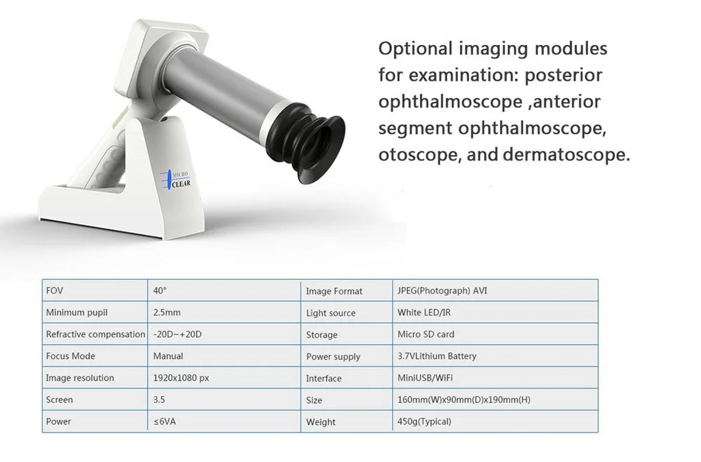 Top View Fundus Camera - Digital Retinal Eye Exam Handheld