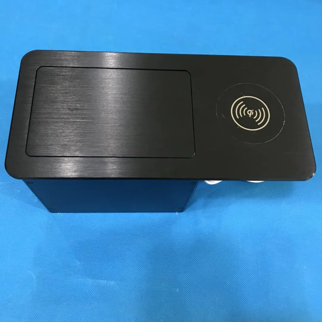 Hydraulic Pop Up Desktop Power Socket With Wireless Charger /universal ...