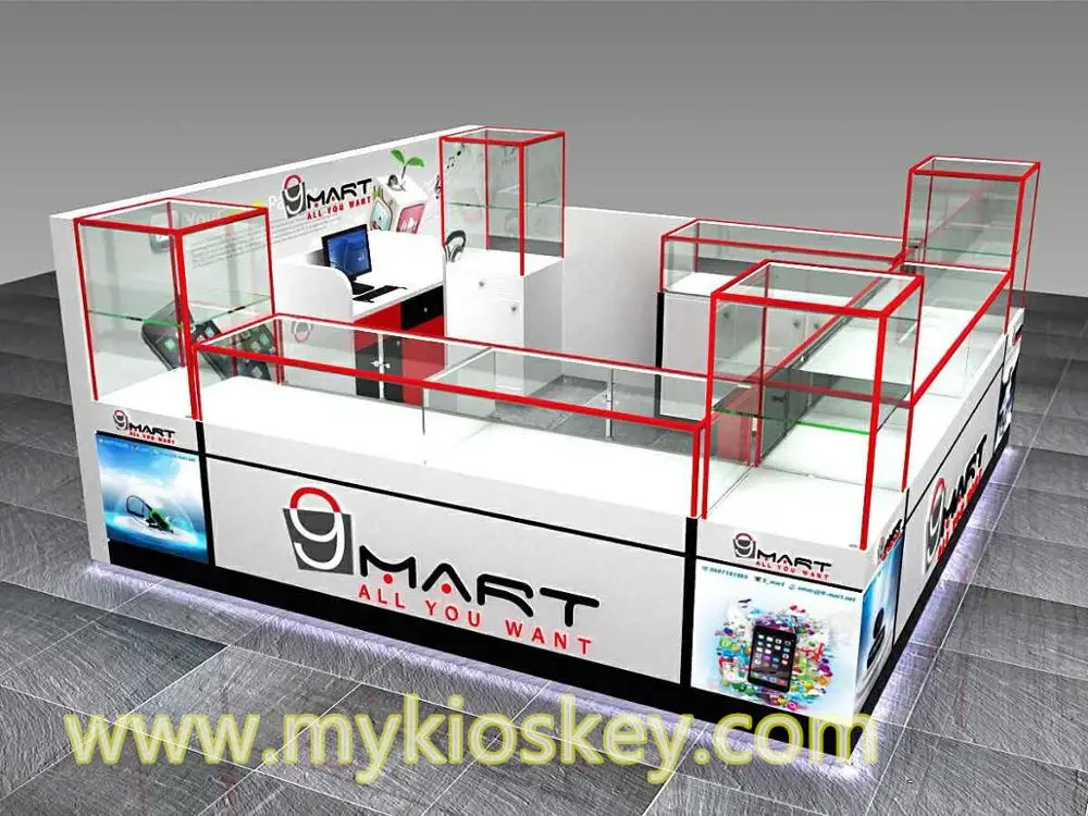 Cell Phone Display Showcase Glass Cell Phone Store Display Counter ...