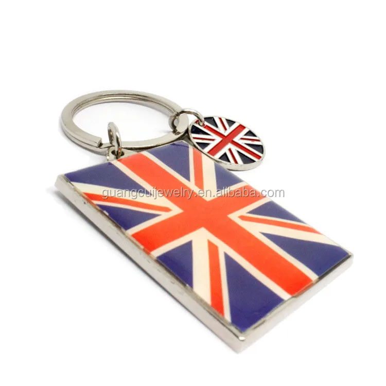 London England Tourism Souvenir Zinc Enamel Flag Tag Keychain Keyring ...