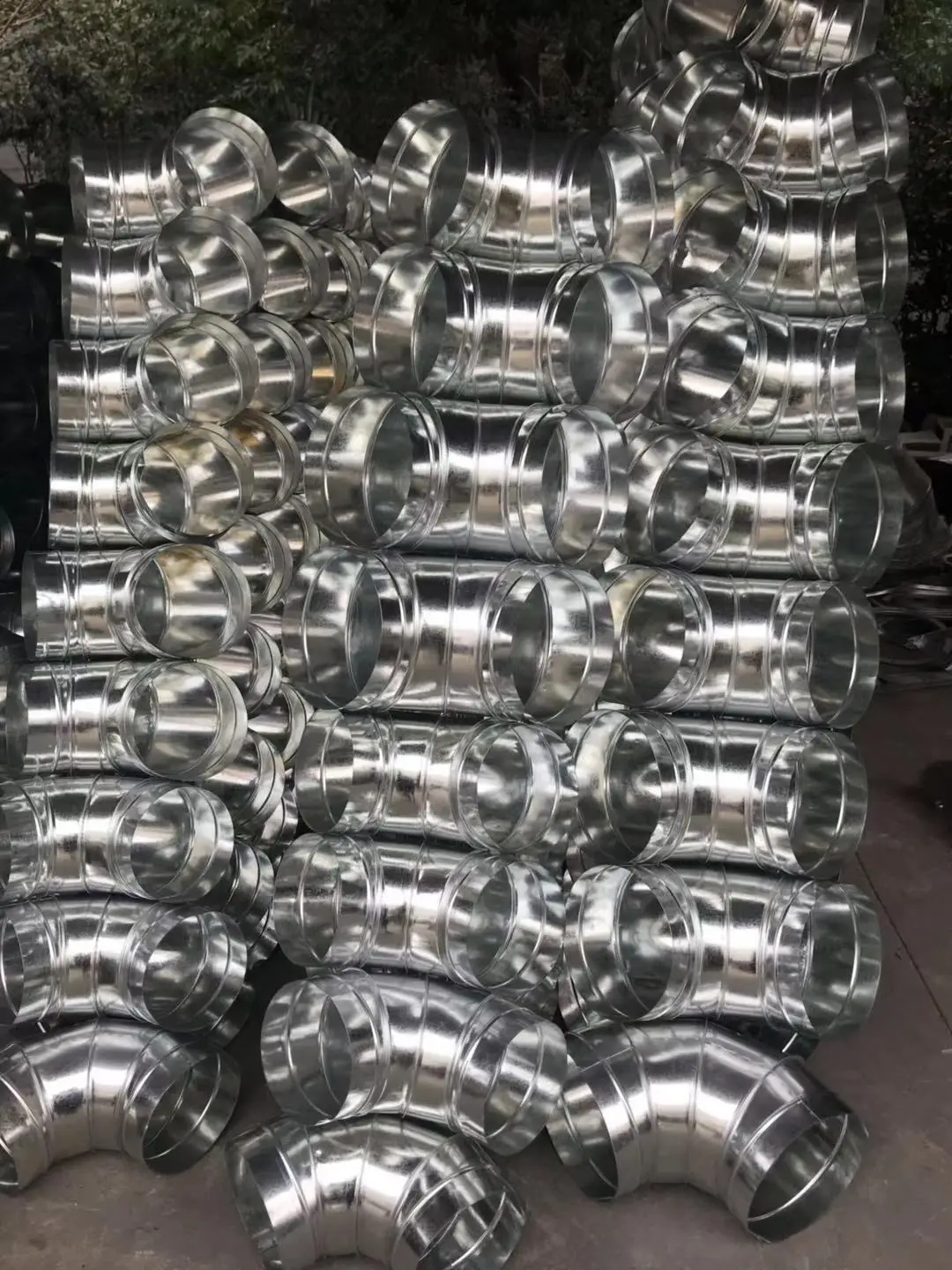 Duct Fitting Galvanized Sheet Y Branch Tee 3 Way Air Duct Fittings