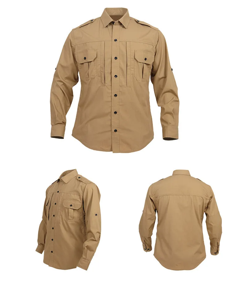 Alta Calidad Táctica Ripstop Caqui Militar Camisas Con Iso Y Sgs ...