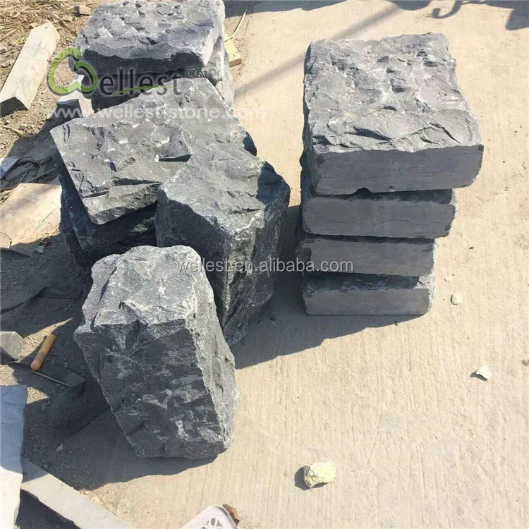 Natural Black Limestone Fieldstone for Exterior Cladding