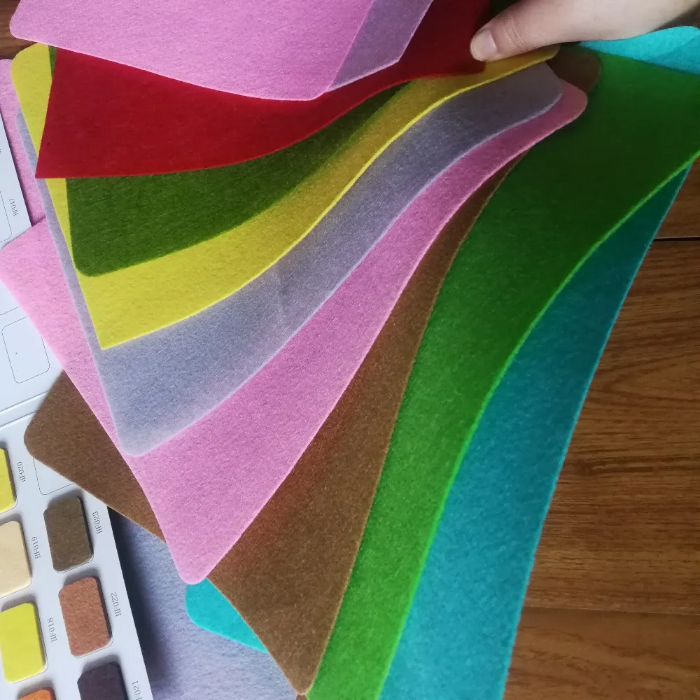 2mm Thick Diy Art Craft Felt Fabric Material Colorful Nonwoven Needled ...