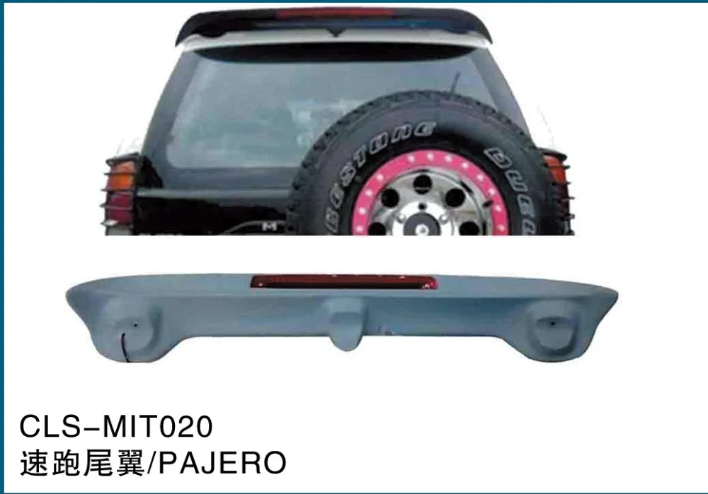 Mit020 Abs Auto Rear Roof Spoiler For Mitsubishi Pajero + L - Buy Abs ...